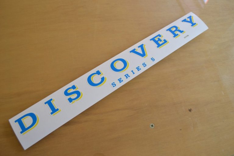 Bailey Discovery (Series 5) Caravan Roof Sticker – SINGLE