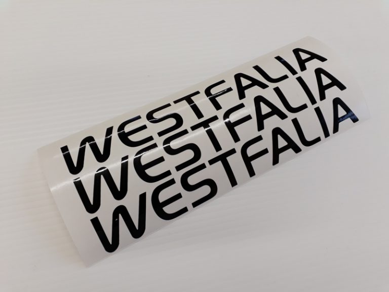 Westfalia Campervan Set Name Stickers – SET
