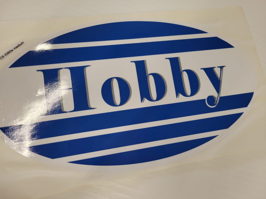 Hobby Caravan Oval Roof Sticker – SINGLE