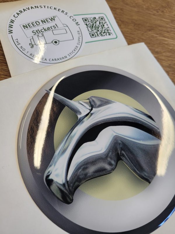 Baileys Unicorn II Front Resin Badge - Bailey Caravan Decals